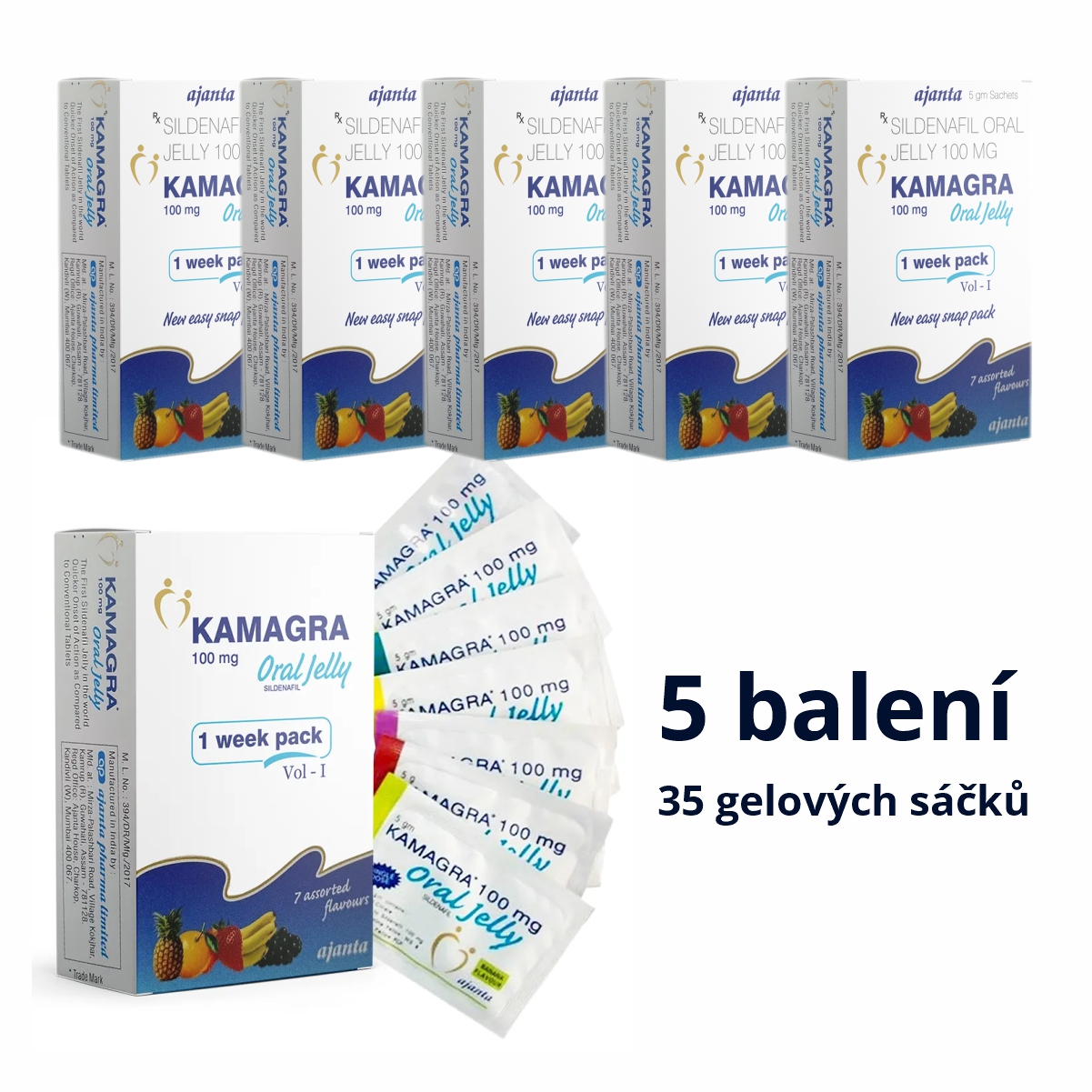 Kamagra oral jelly 5 balení – KAMAGRA akční nabídka